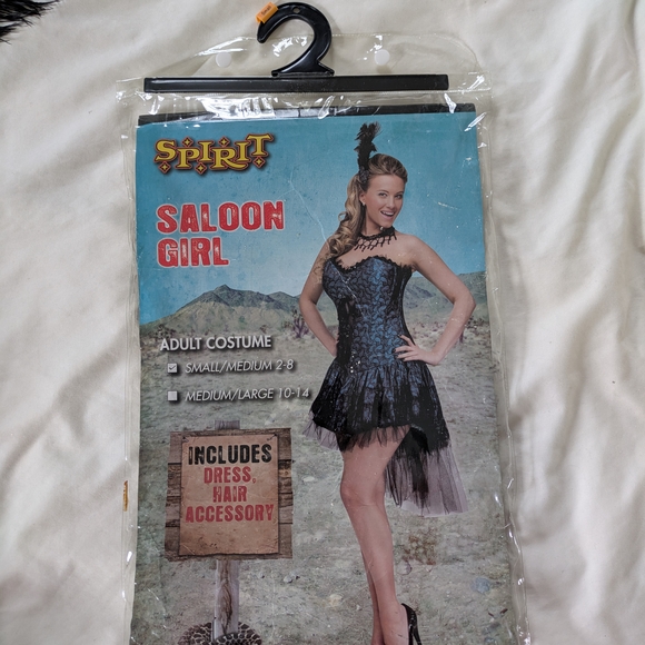 Spirit | Dresses | Spirit Black Lace Saloon Costume | Poshmark